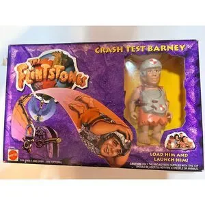 Mattel | Toys | The Flintstones Flintmobile With Crash Test Barney Toy ...